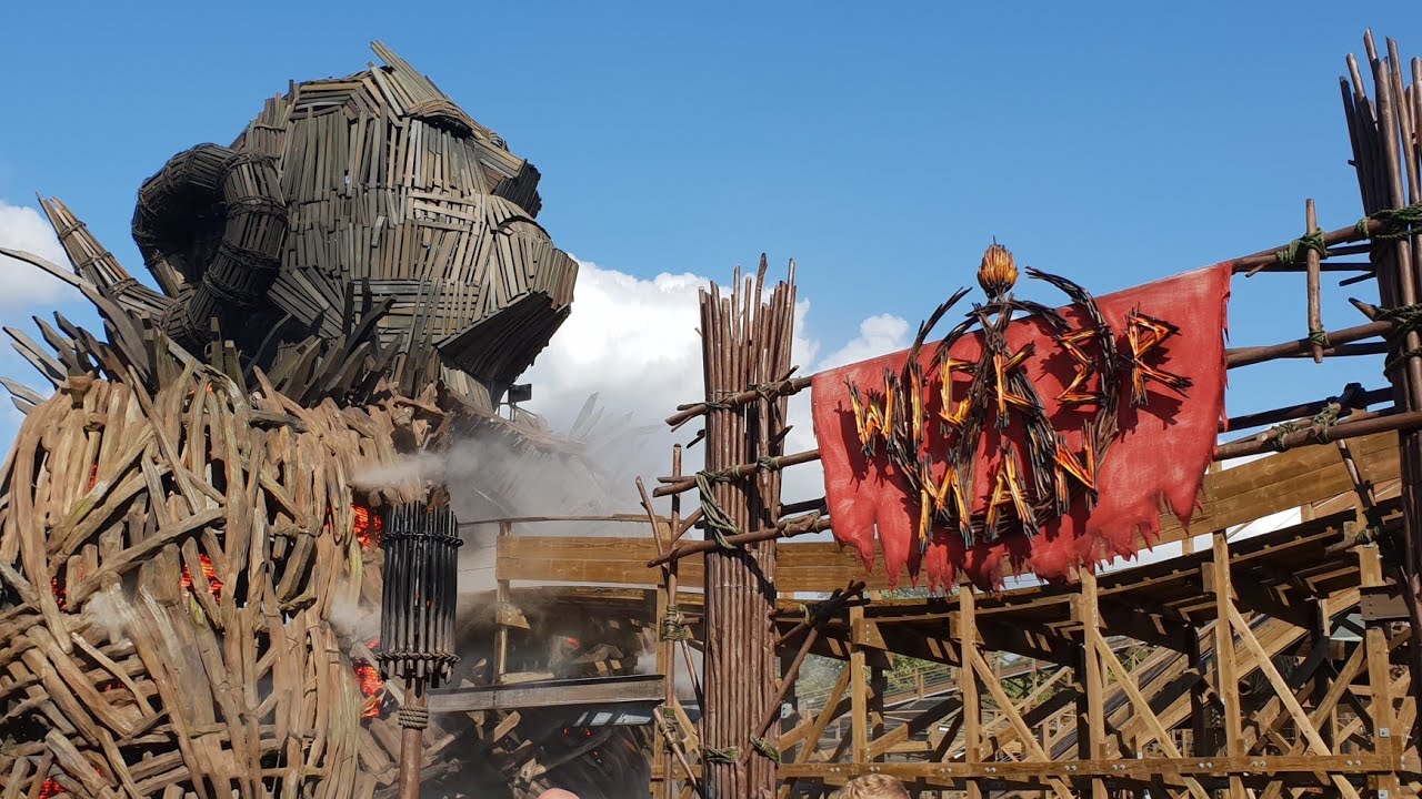 Wicker Man Ride, Alton Towers Wood & Fire infused Rollercoaster Pre ...