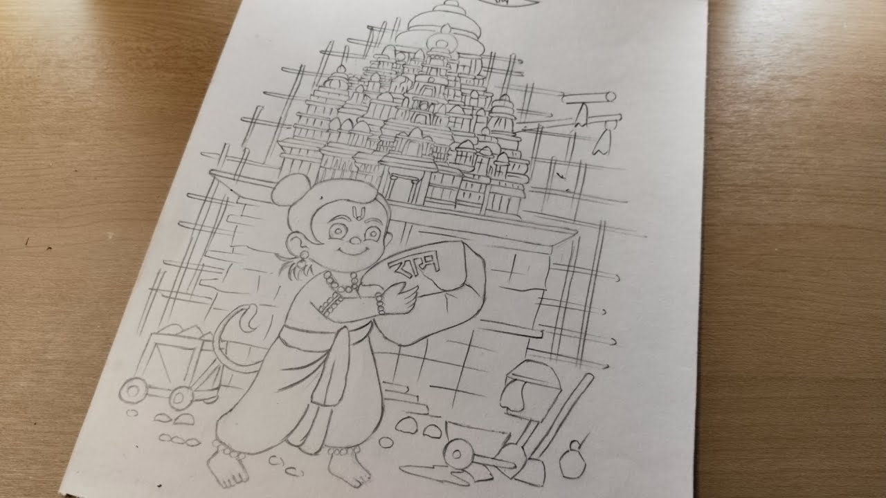 Unique Ayodhya shri Ram mandir making drawing / 22January ram mandir ...