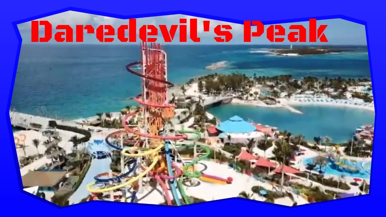 Coco Cay Island Daredevil's Peak Water Slide - YouTube