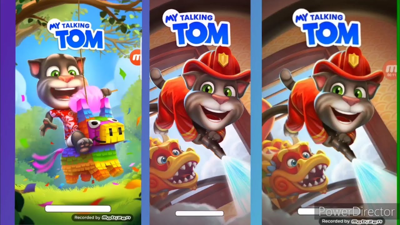 My Talking Tom Gameplay ON 3 SCREENS! - YouTube