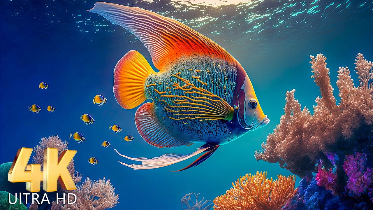 Underwater Serenity 🐋- Coral Reefs and Colorful Sea Life - Relaxing ...