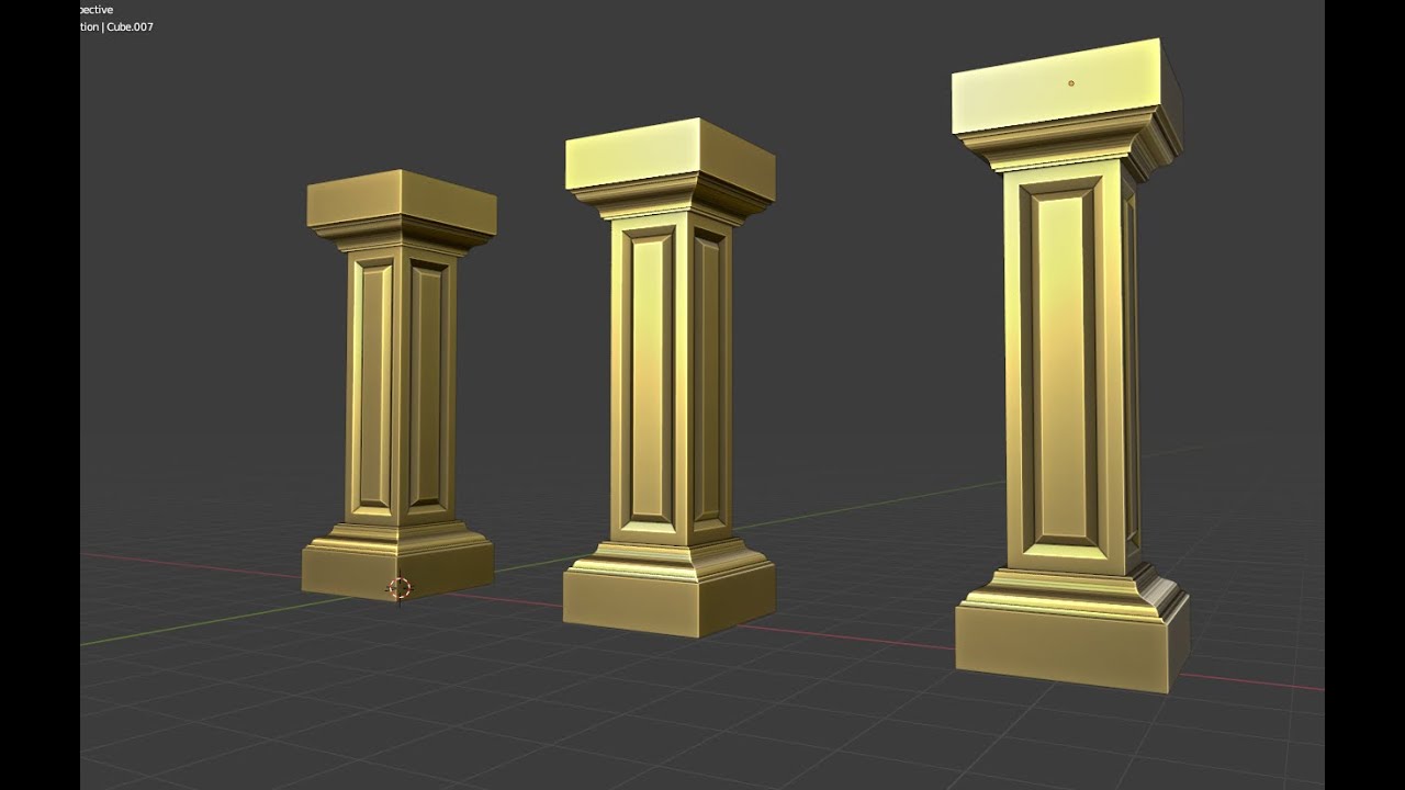 Blender 2.9 Tutorial Making Column - Pillars. Step by Step (Beginner's ...