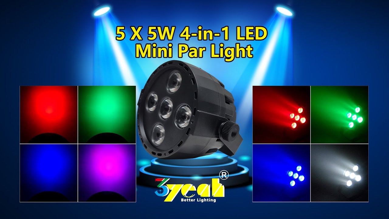 5 X 5W 4-in-1 LED Mini Par Light. - YouTube