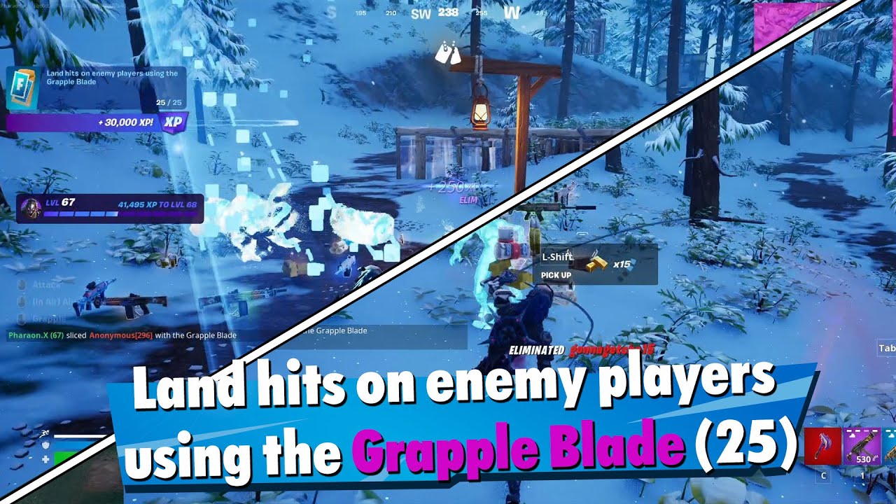 How to Land hits on enemy players using the Grapple Blade Fortnite ...