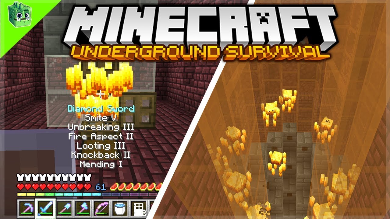 I Built a Blaze Farm Without Redstone! - Minecraft Underground Survival ...