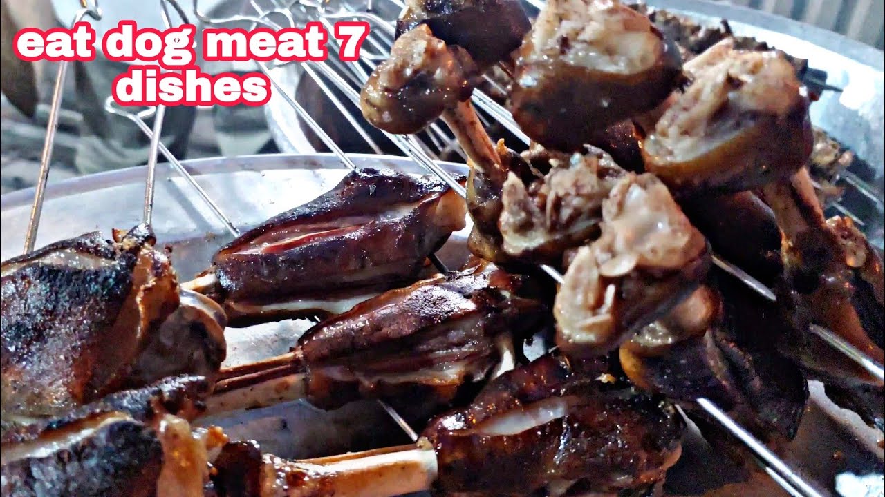 how to make dog meat 7 dishes vietnamese food - YouTube