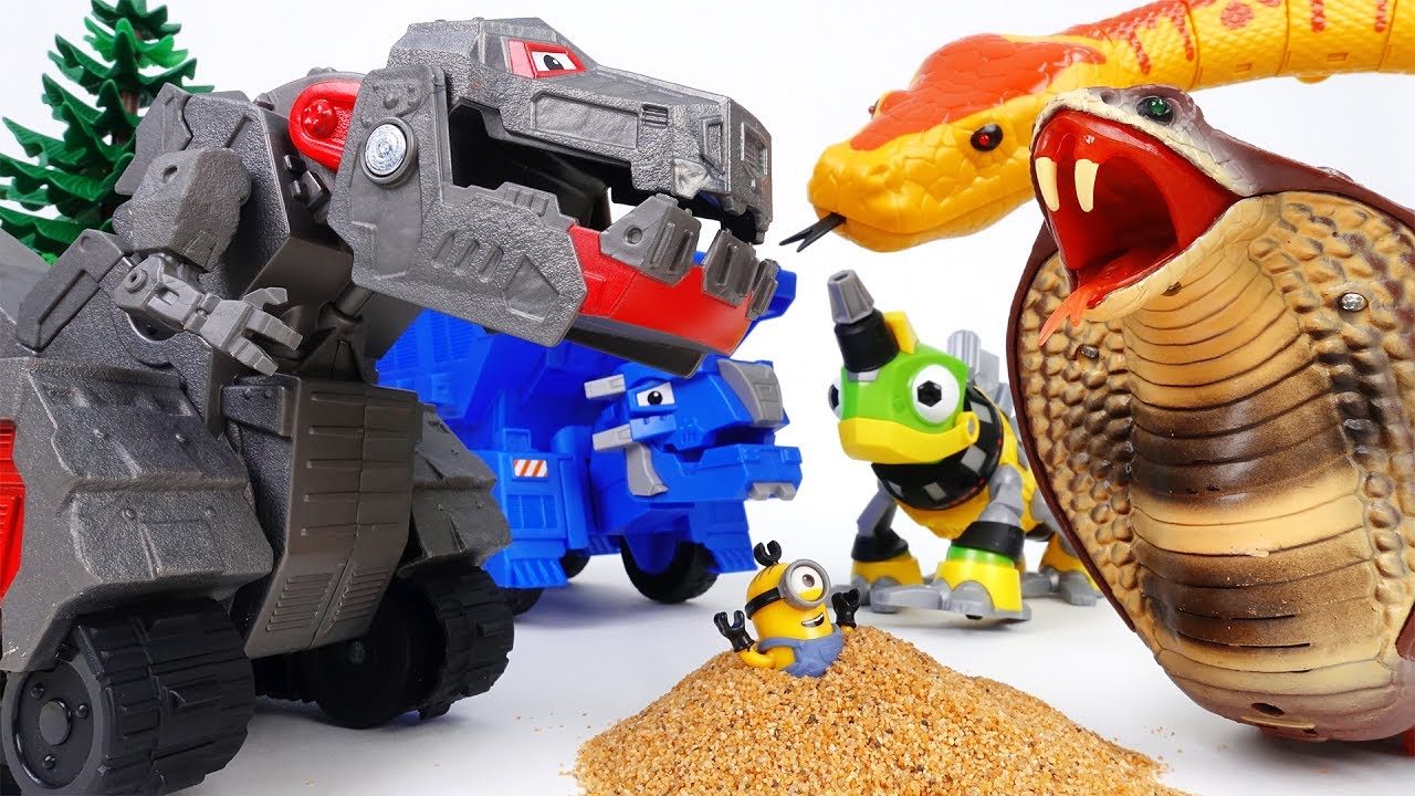 Trux It Up~! Battle Armor Up Ty Rux Defeat Giant Cobra - YouTube