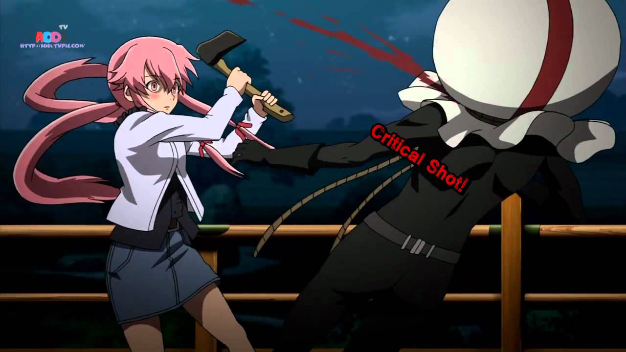 [HD] Mirai Nikki episode 5 Climax part ( Eng subbed ) - YouTube
