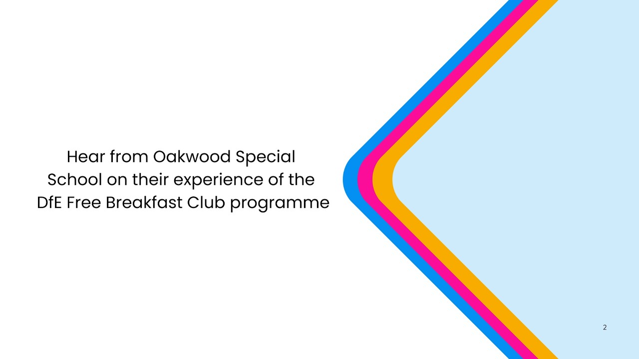 DfE free breakfast clubs programme - Case Study: Oakwood Special School ...