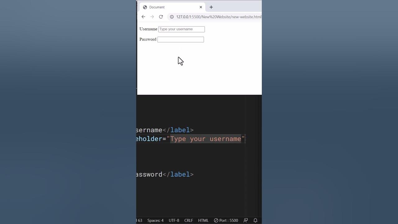 Login Form Placeholders In Html馃槑 Web Development Programming
