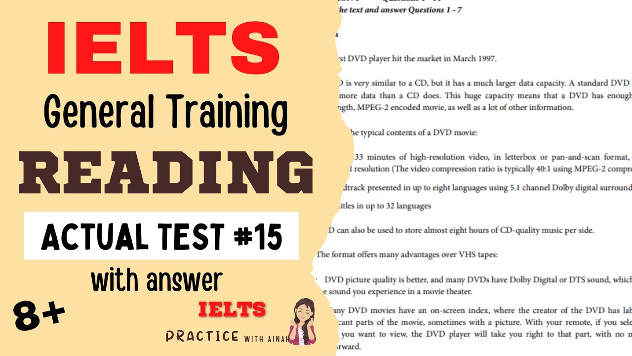 IELTS READING - GENERAL TRAINING PRACTICE TEST #15 with answer - YouTube