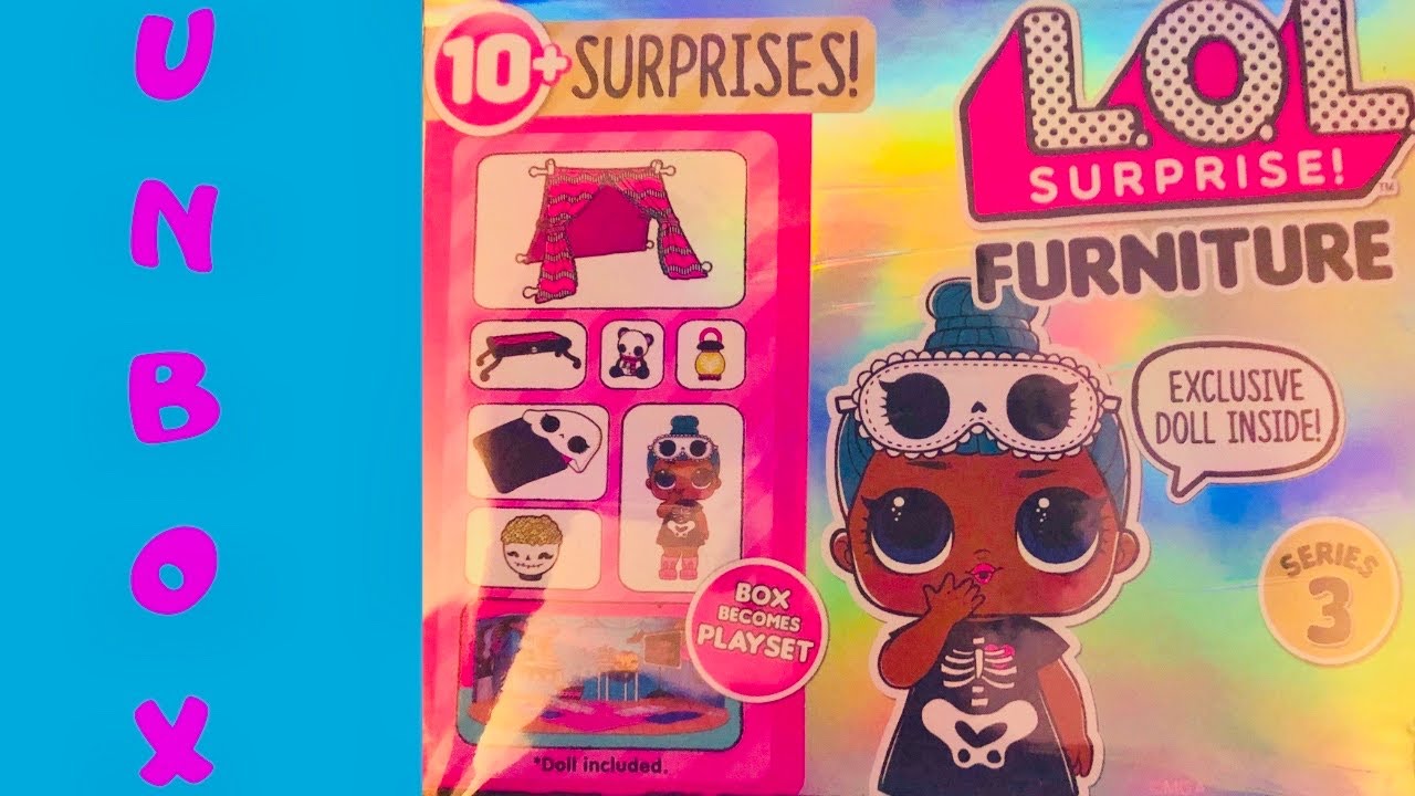 Unboxing LOL Furniture Sleepover Series 3 Sleepy Bones. Blind Bag ...