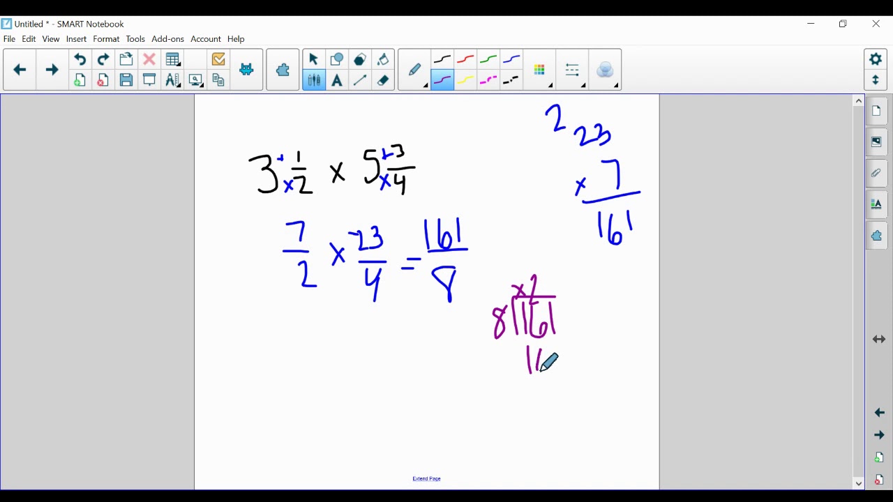 5th Grade Day 43: Multiplying Mixed Numbers - YouTube