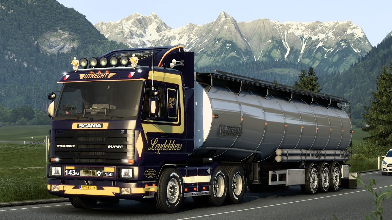 ETS2 | Scania 3-Series V8 with VanHool Cistern Trailer in Austrian Alps ...
