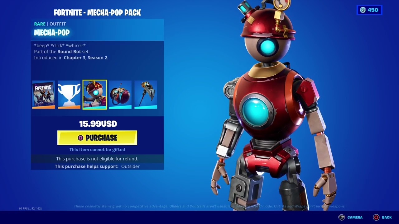 FORTNITE-MECHA-POP PACK BUNDLE REVIEW! COP OR NOT? CODE - OUTSIDER IN ...