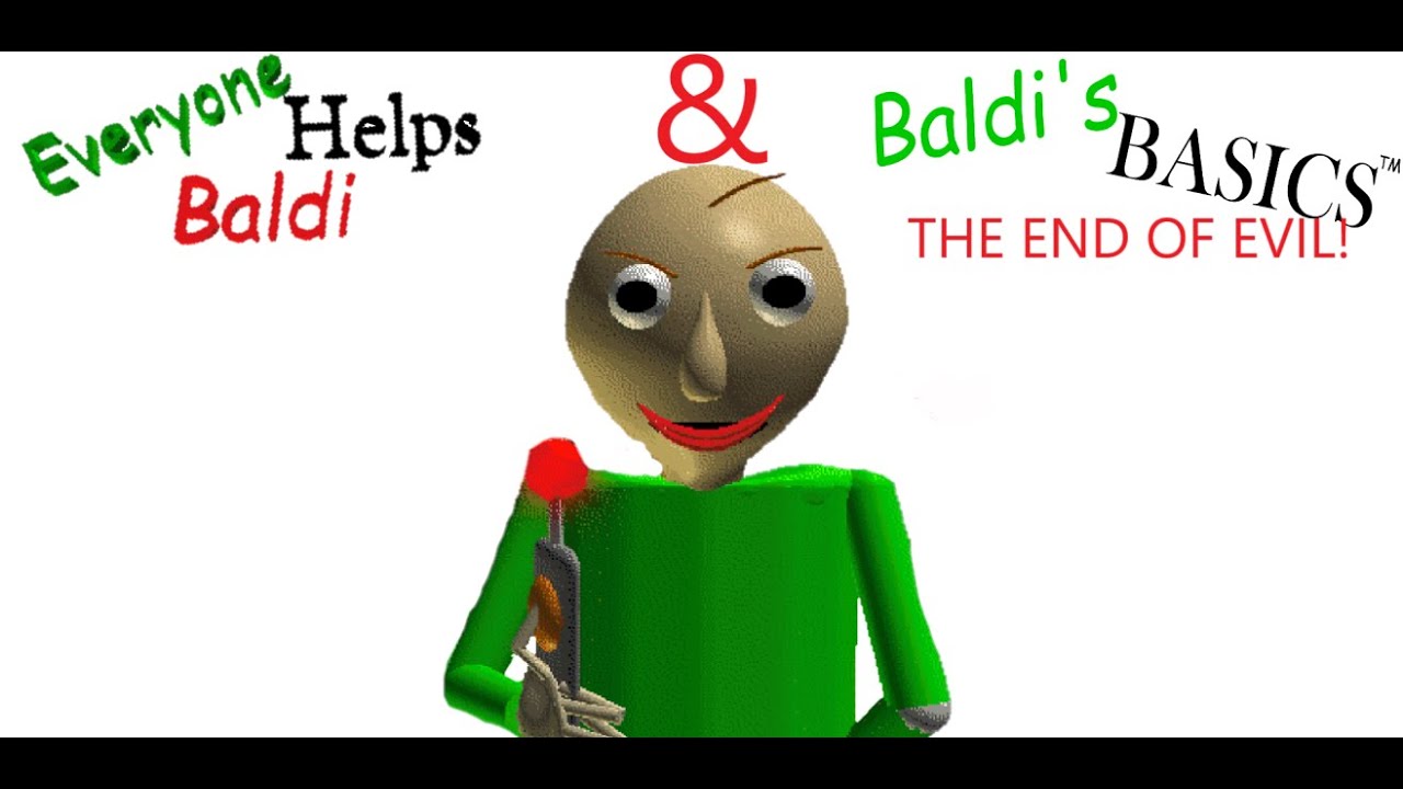 baldi is going crazy (everyone helps baldi& the end of evil) - YouTube