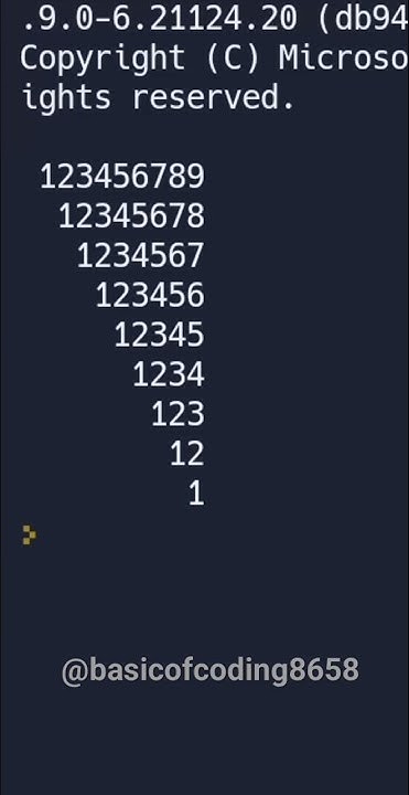 08-Triangle pettern using nested for loop in C# ॥ Number pettern #basicofcoding#coding#csharp# ...
