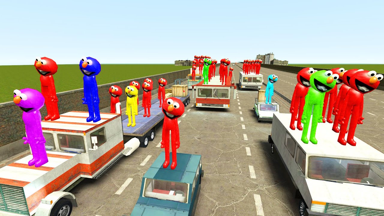 SPARTAN KICKING ELMO FAMILY IN FREEWAY! (Garry's Mod) - YouTube