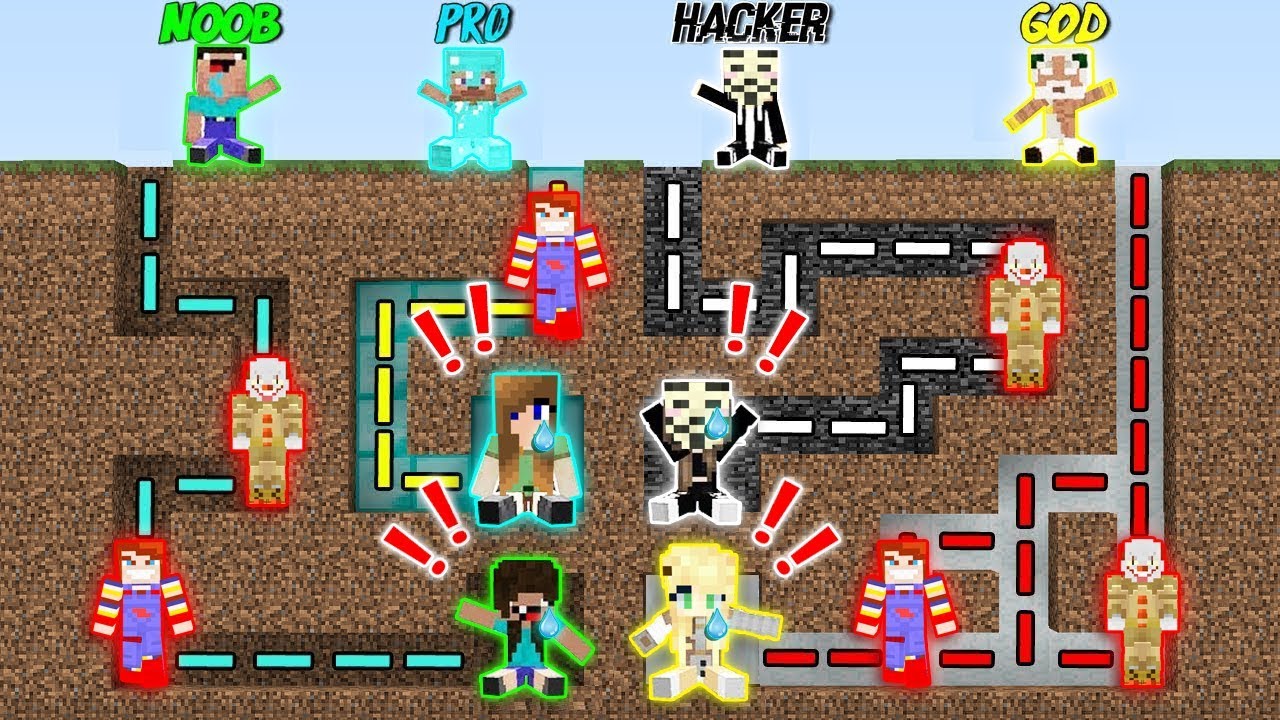 Minecraft Battle: MAZE FAMILY CHALLENGE! NOOB vs PRO vs HACKER vs GOD ...