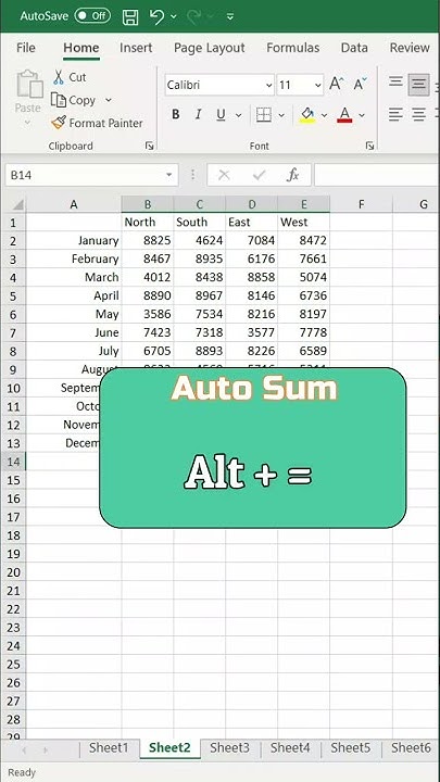 Microsoft Excel - Short Cut Keys - Auto sum Tamil || msofficemate - YouTube