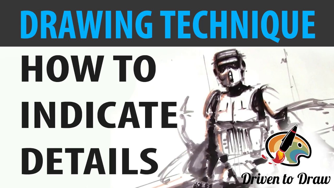 DRAWING TECHNIQUE - HOW TO INDICATE DETAILS WHEN DRAWING - YouTube