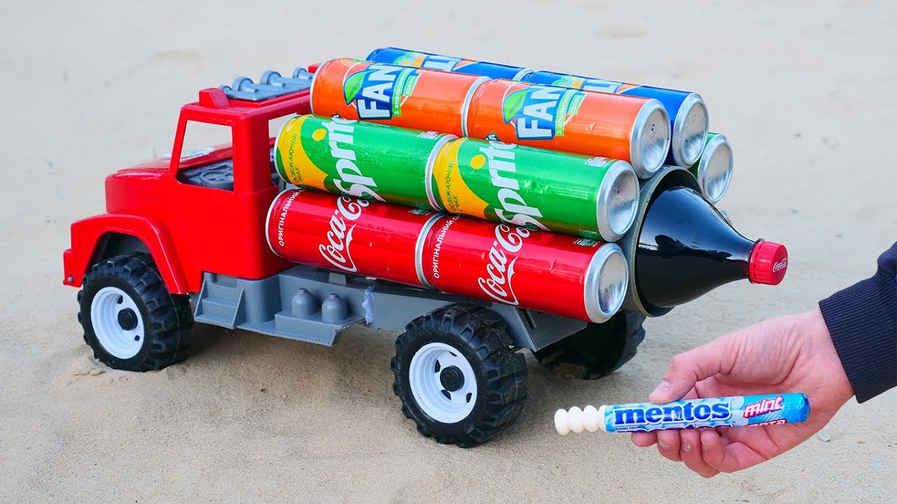 Experiment: XXL Coca-Cola Rocket with Truck - YouTube