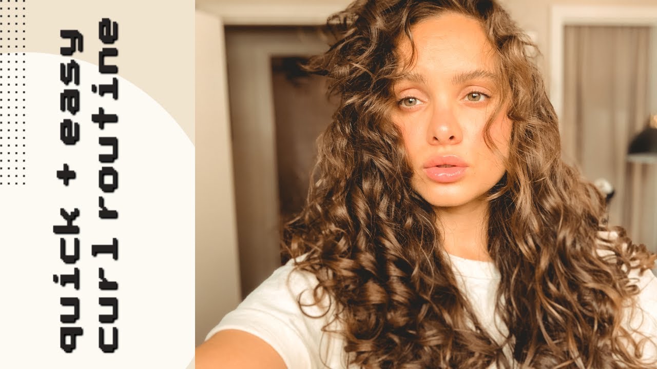 My QUICK and EASY curly hair routine for volume and definition - YouTube