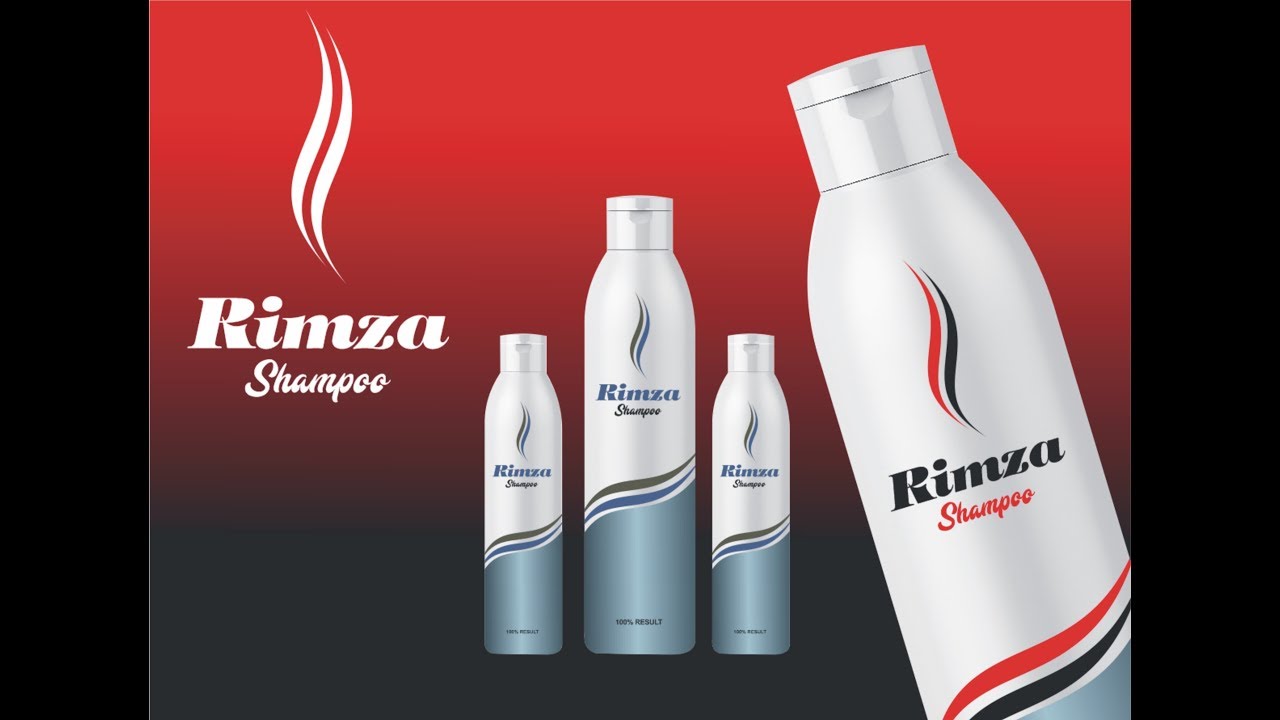 shampoo bottle sticker design using coreldraw [how to make shampoo ...