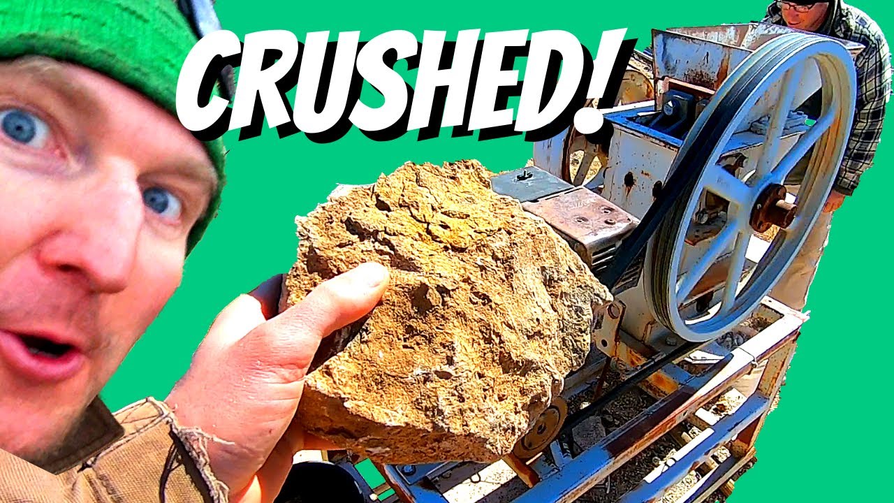 GOLD PROSPECTING Ore Deposits with a METAL DETECTOR and Crushing GOLD ...