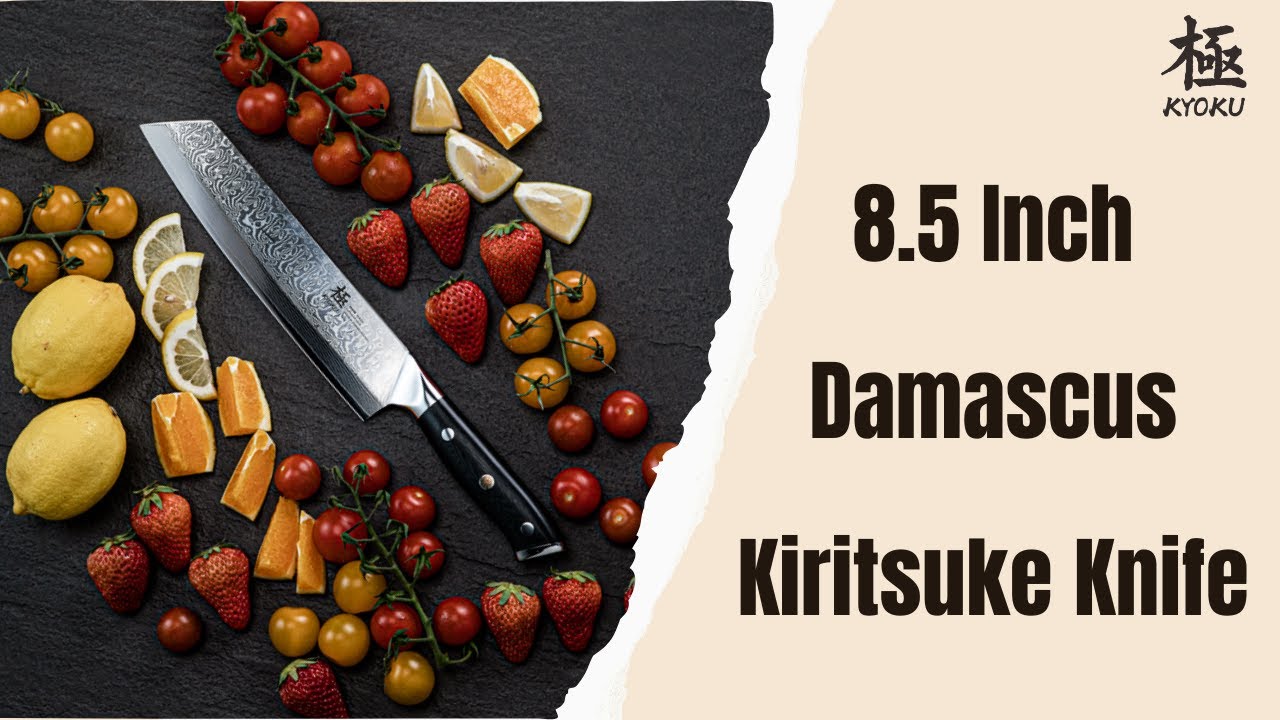KYOKU Shogun Series 8.5"Kiritsuke Chef Knife, Japanese VG10 Steel Core ...