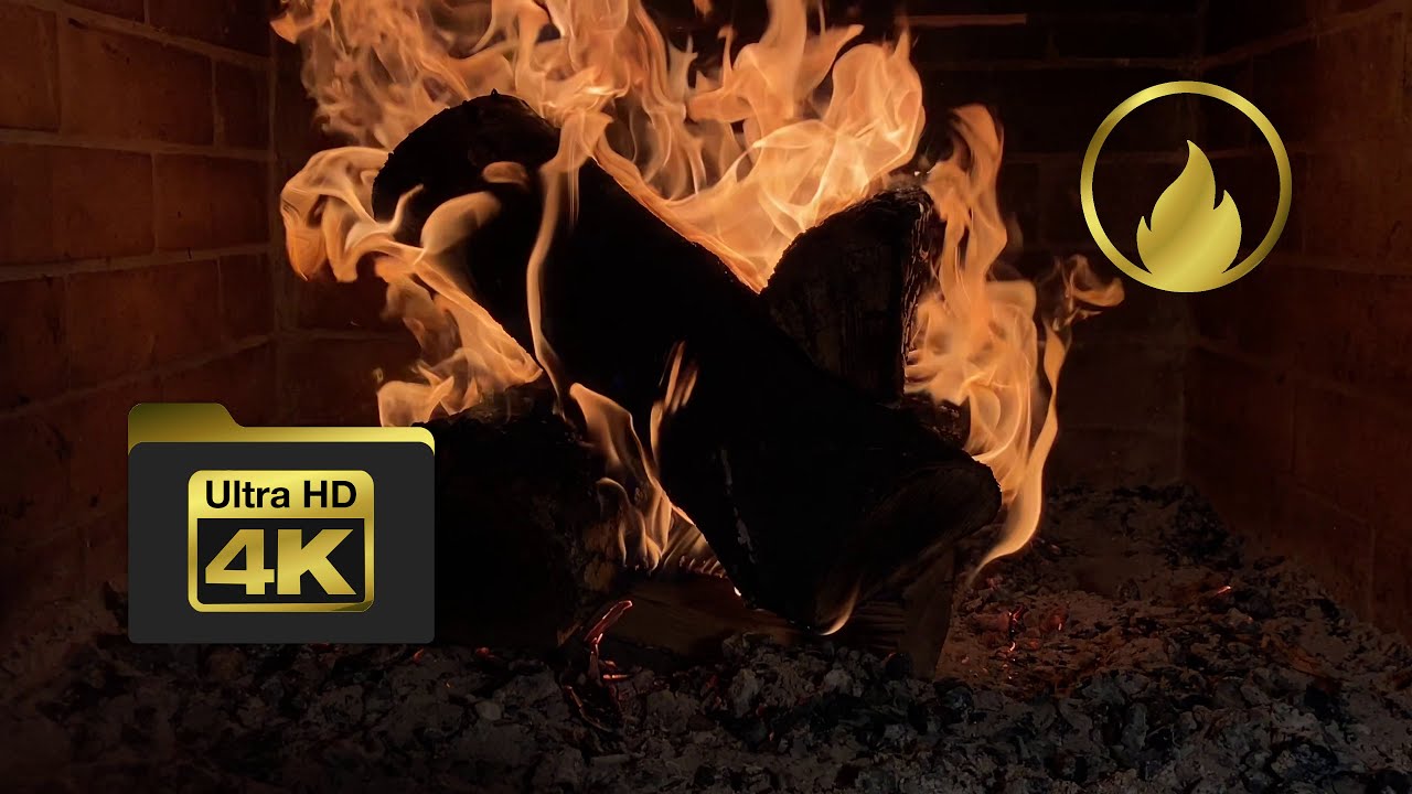 🔥Flame Aura - Relaxing Fireplace and Crackling Bonfire in 4K (NO MUSIC ...