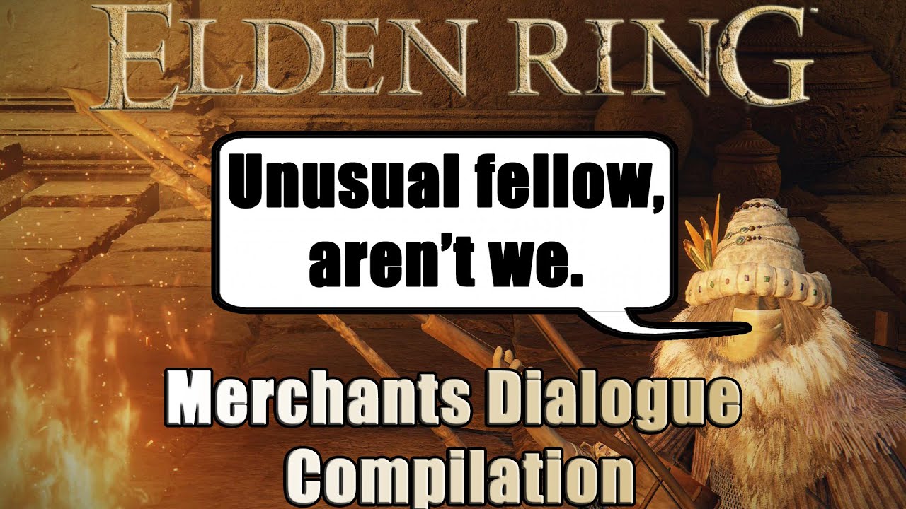 Elden Ring - Open World Merchant Dialogue Compilation - YouTube