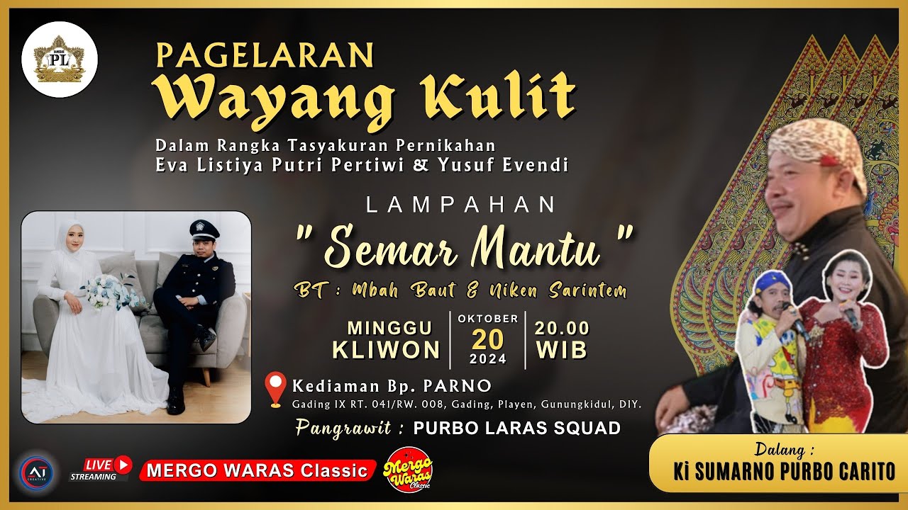 #wayang KI SUMARNO PURBO CARITO// BT MBAH BAUT & NIKEN//LAKON SEMAR ...