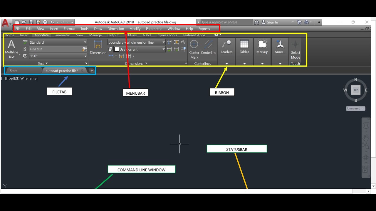 Turning ON/OFF "Menubar, Ribbonbar, Filetab, Command line window and ...