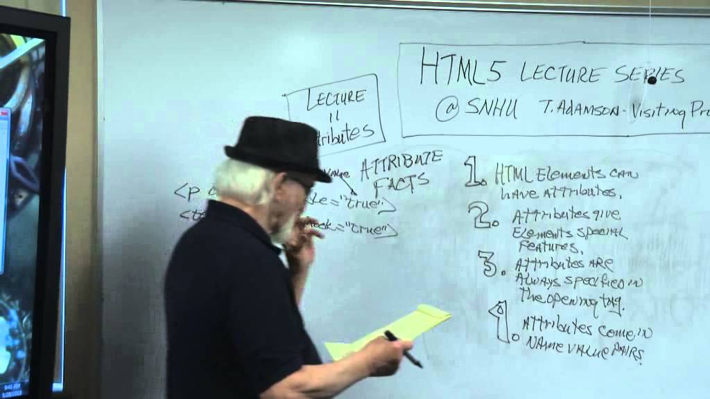 Html5 Lecture Series At Snhu Lecture 11 Attributes Youtube