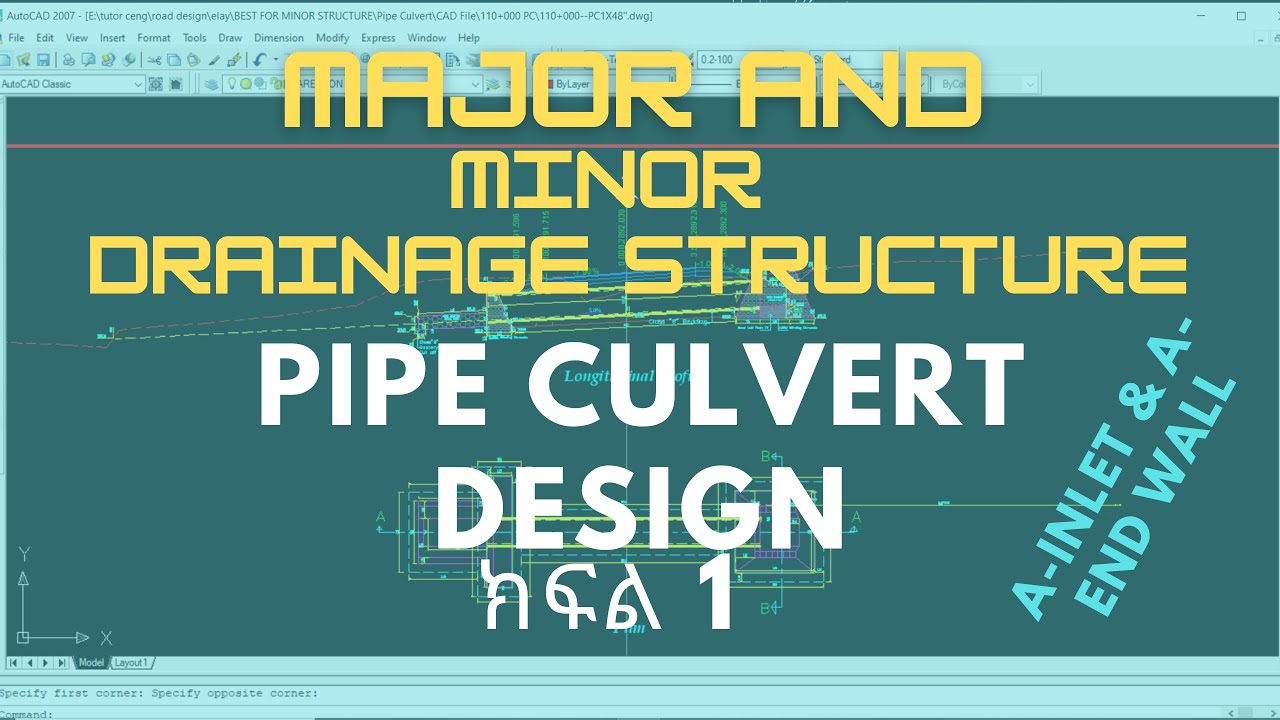 (drainage structure) Pipe culvert A-inlet & A-End wall design part 1 ...