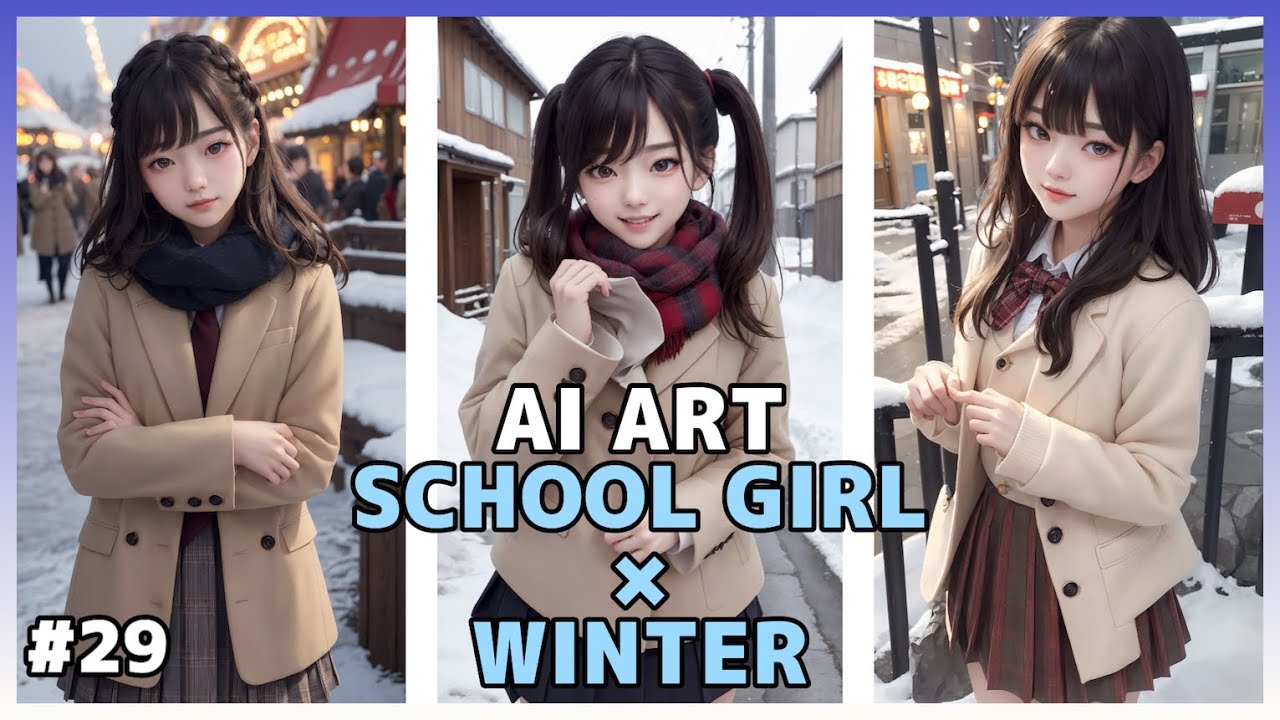 [Ai Art] School Girl × Winter 29 - YouTube