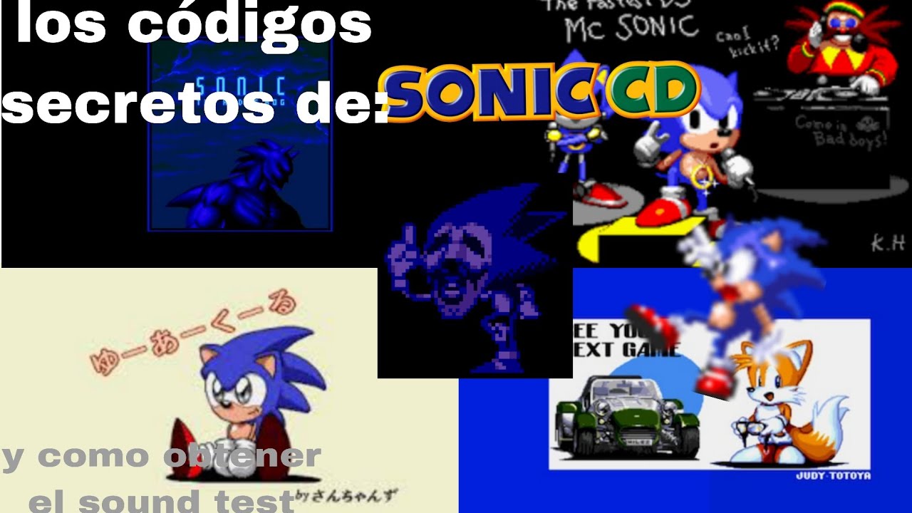 cómo obtener el sound test y los códigos secretos de Sonic cd - YouTube