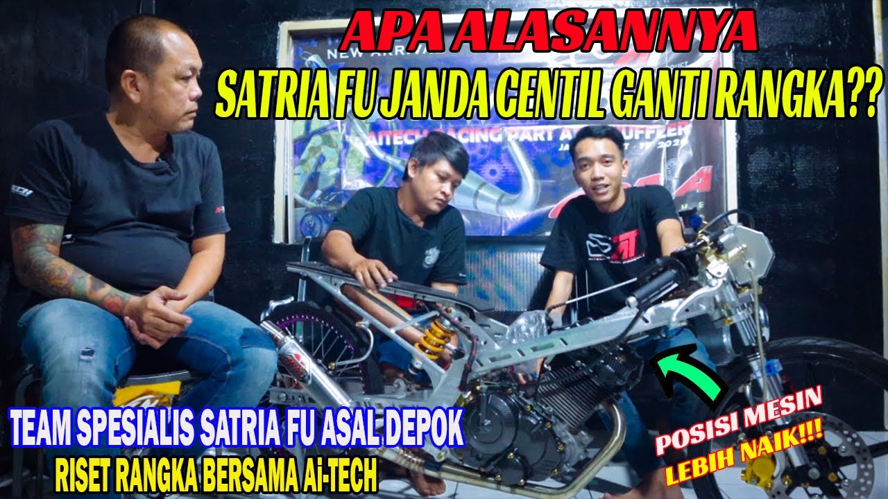 AITECH RISET RANGKA ALUMUNIUM SATRIA FU 300CC UP !!!! - YouTube