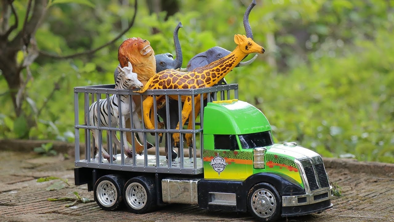 Crane Truck Rescue Animal Truck Transport , Wild animal flood - YouTube