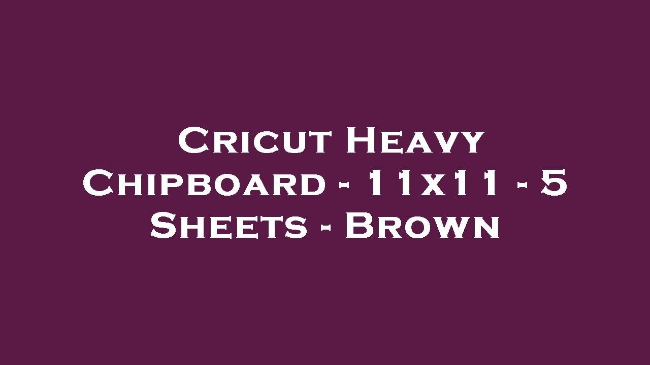 Cricut Heavy Chipboard - 11x11 - 5 Sheets - Brown Amazon Review - YouTube