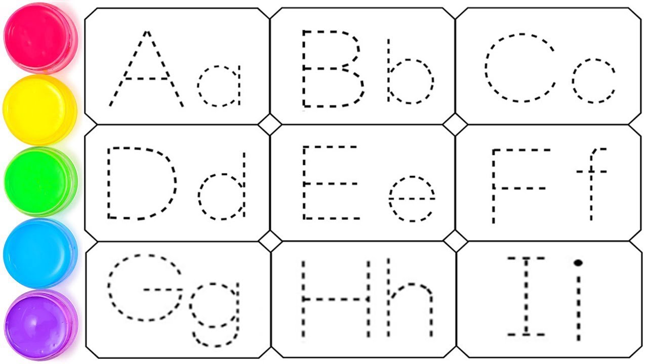 ABCDEFGH /// How to Read and Write Alphabets for Kids /// Coloring ...