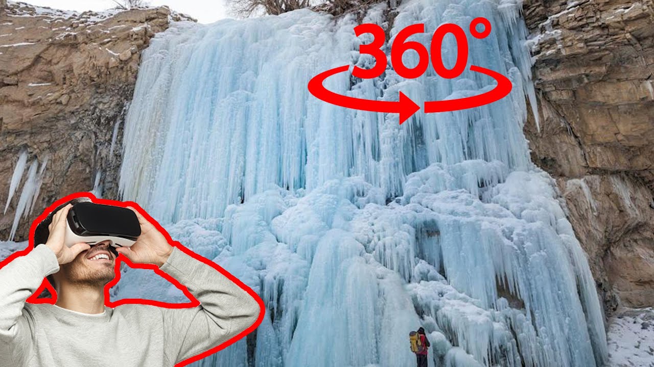 Frozen Waterfalls in 360 VR located in Canada - YouTube