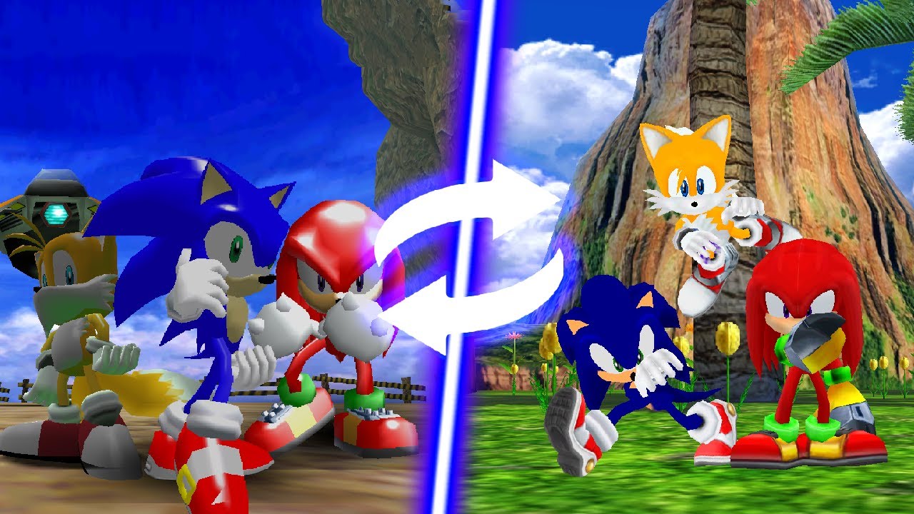 Adventure Sonic And Heroes Sonic Switch Places - YouTube