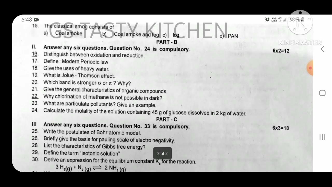 11th Chemistry Half Yearly Question Paper2022 Leaked YouTube 11th-chemistry-half-yearly-question-paper2022-leaked-youtube