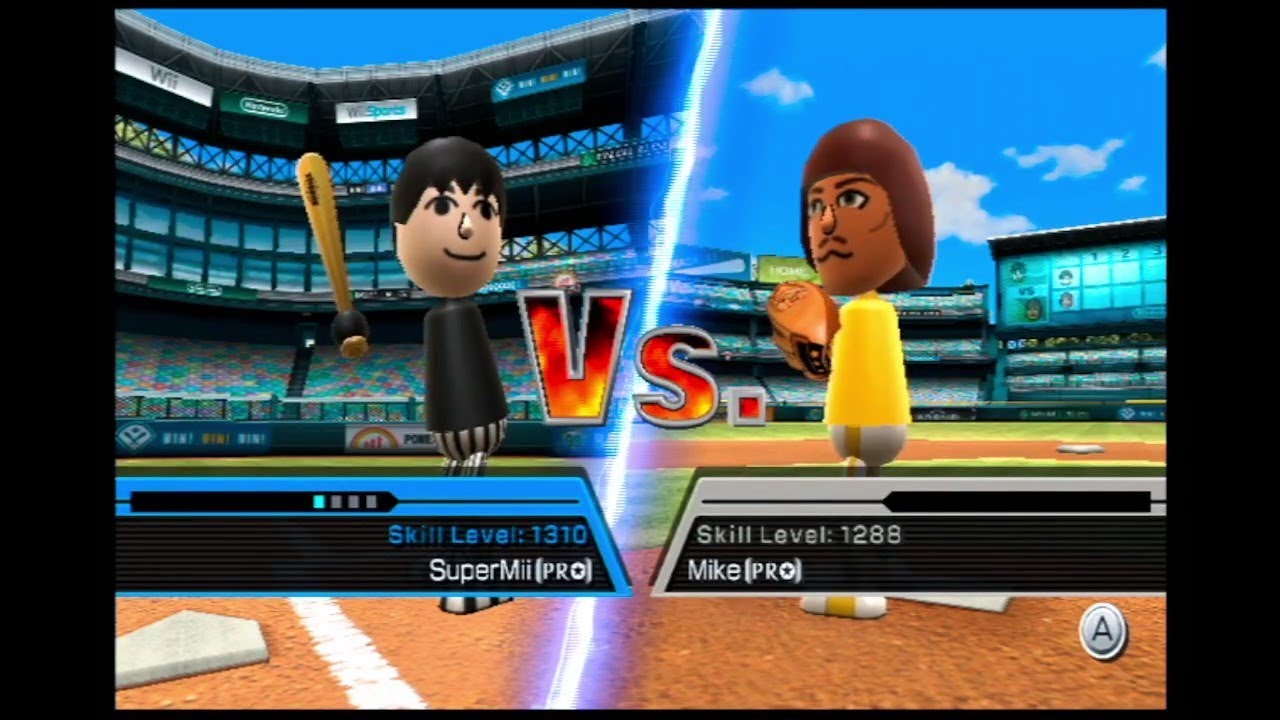 Wii Sports - Baseball - SuperMii vs Mike - YouTube