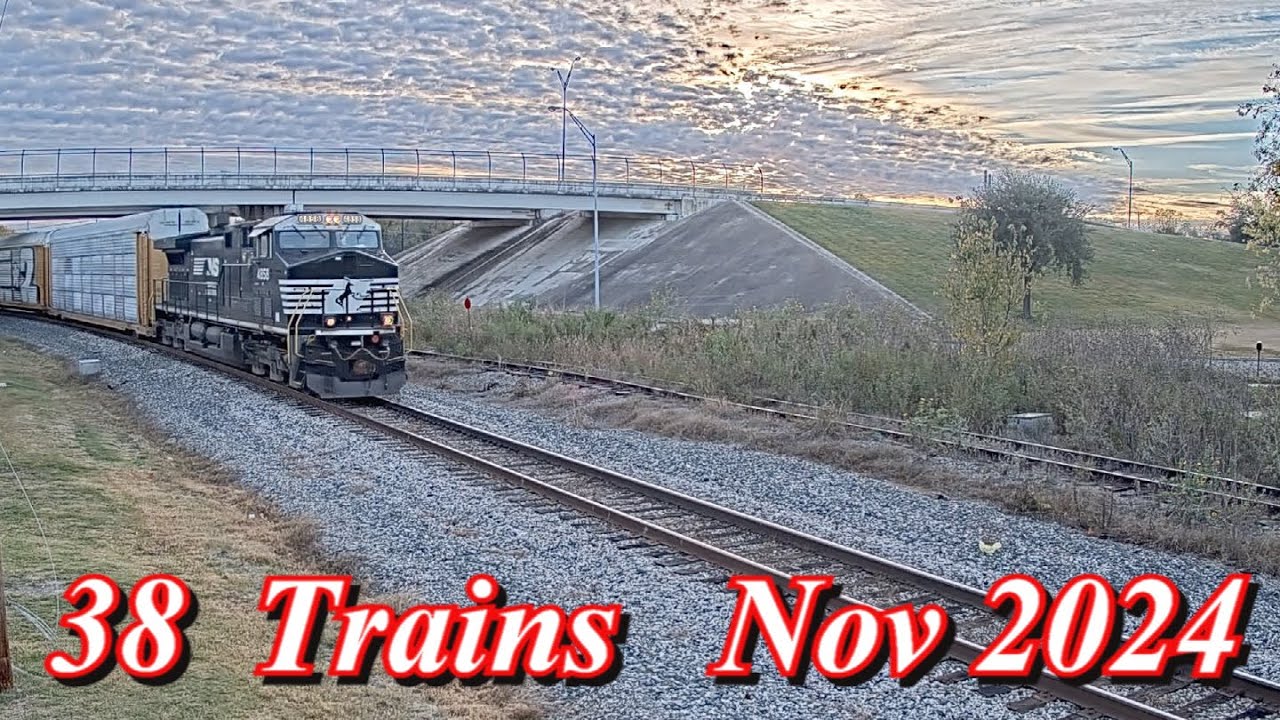 38 Trains from 2 Live Train Cams November 2024 - YouTube