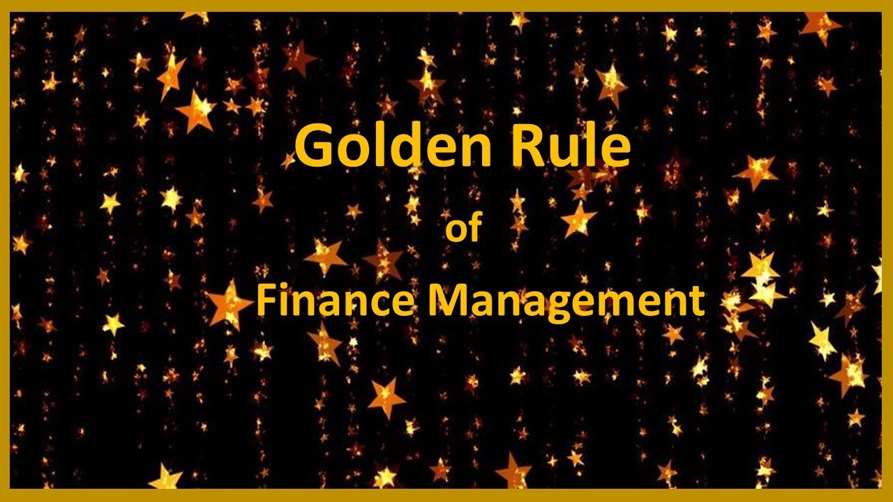 How To Save Money And Become Rich? Golden Rule of Finance Management ...