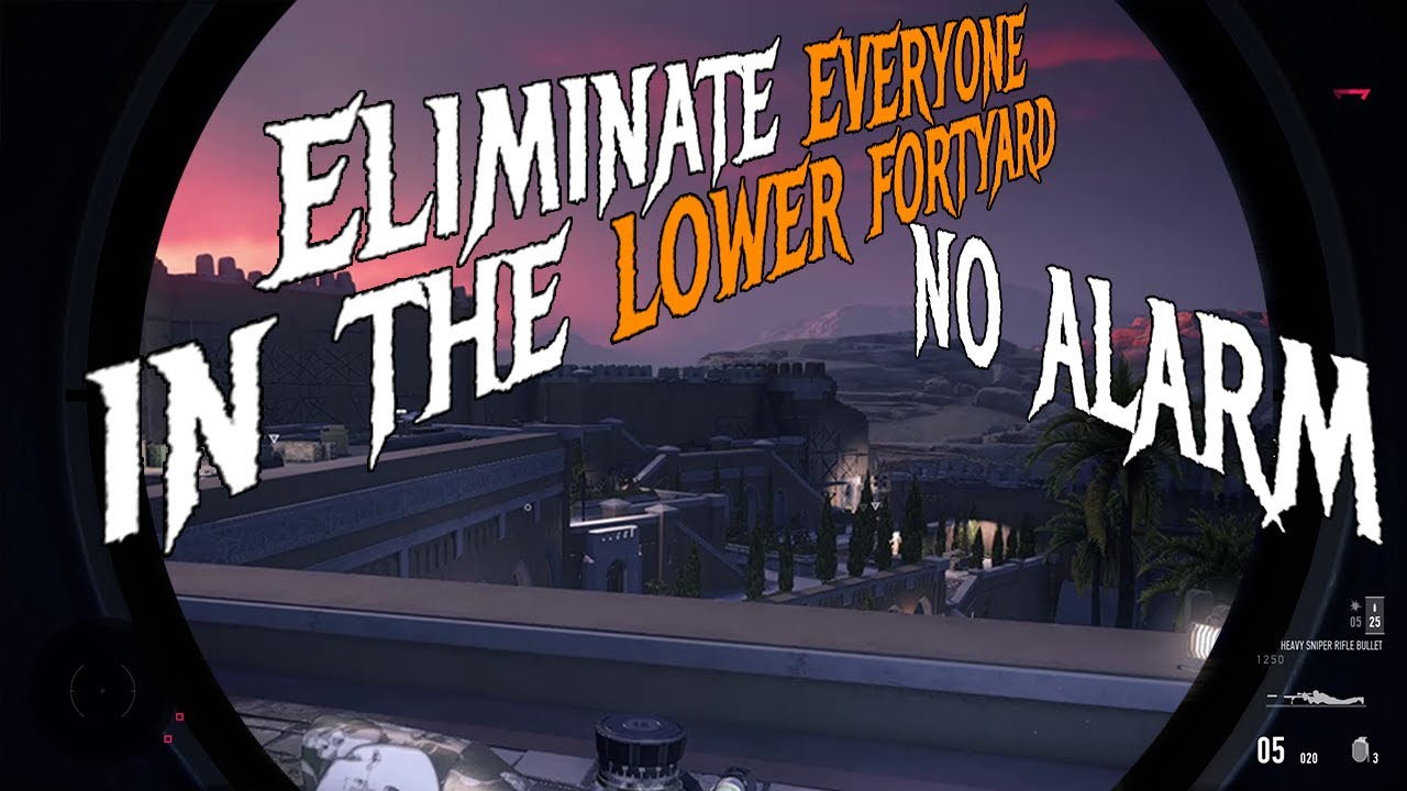 SGWC2 eliminate all enemies in the lower fortyard - no alarm, challenge ...