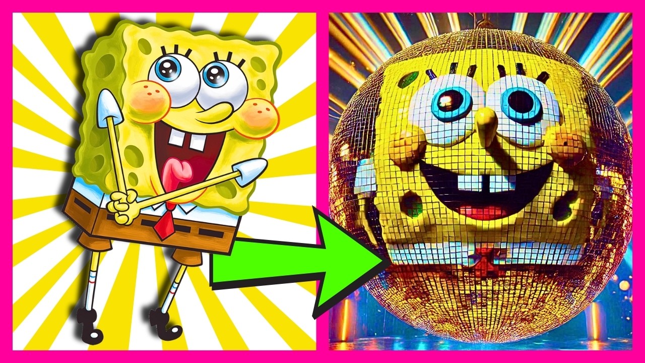 SpongeBob Characters LIGHT UP as DISCO BALLS! 🪩💡 | ALL Characters - YouTube